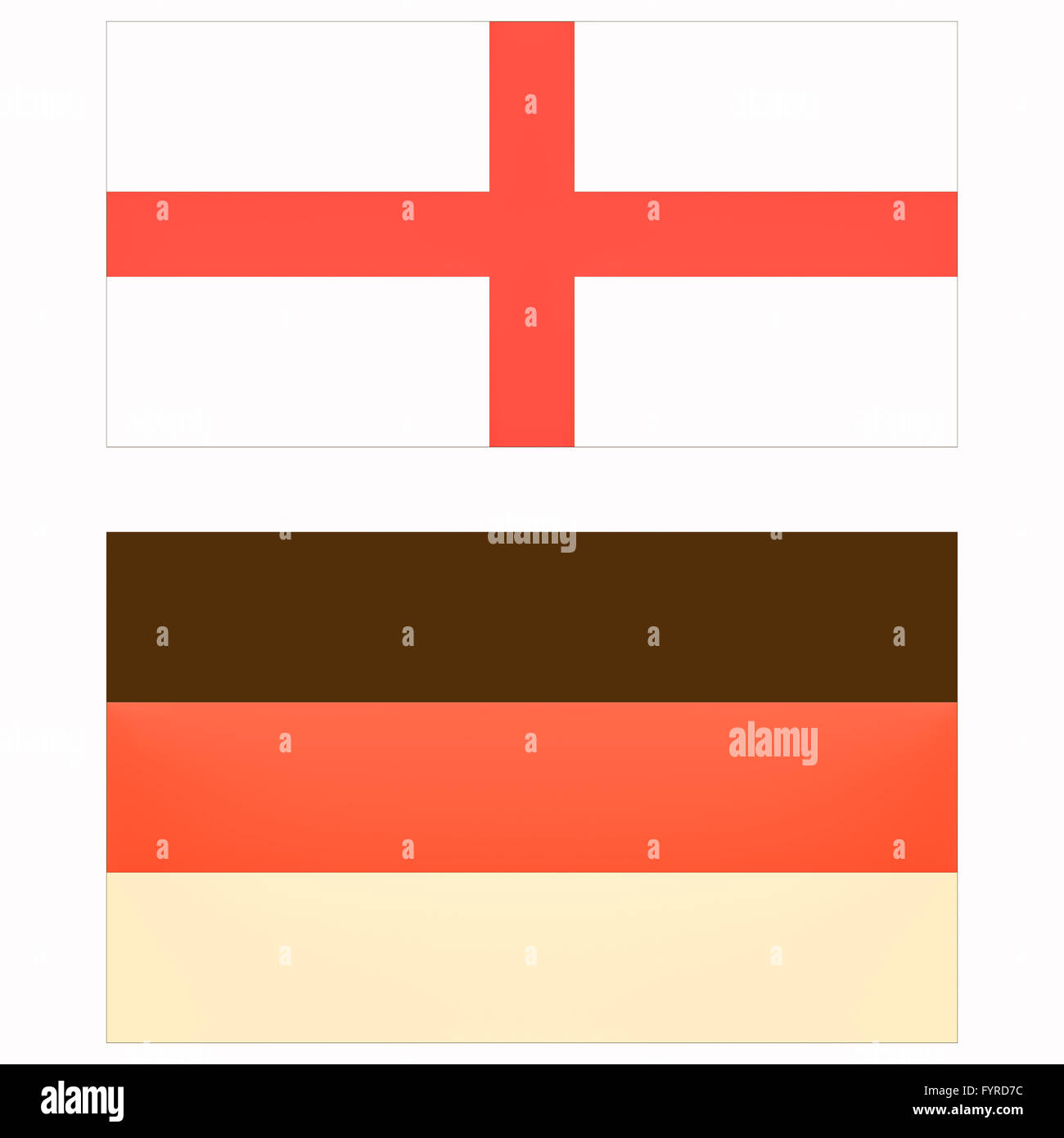 England and Germany flags Stock Photo - Alamy