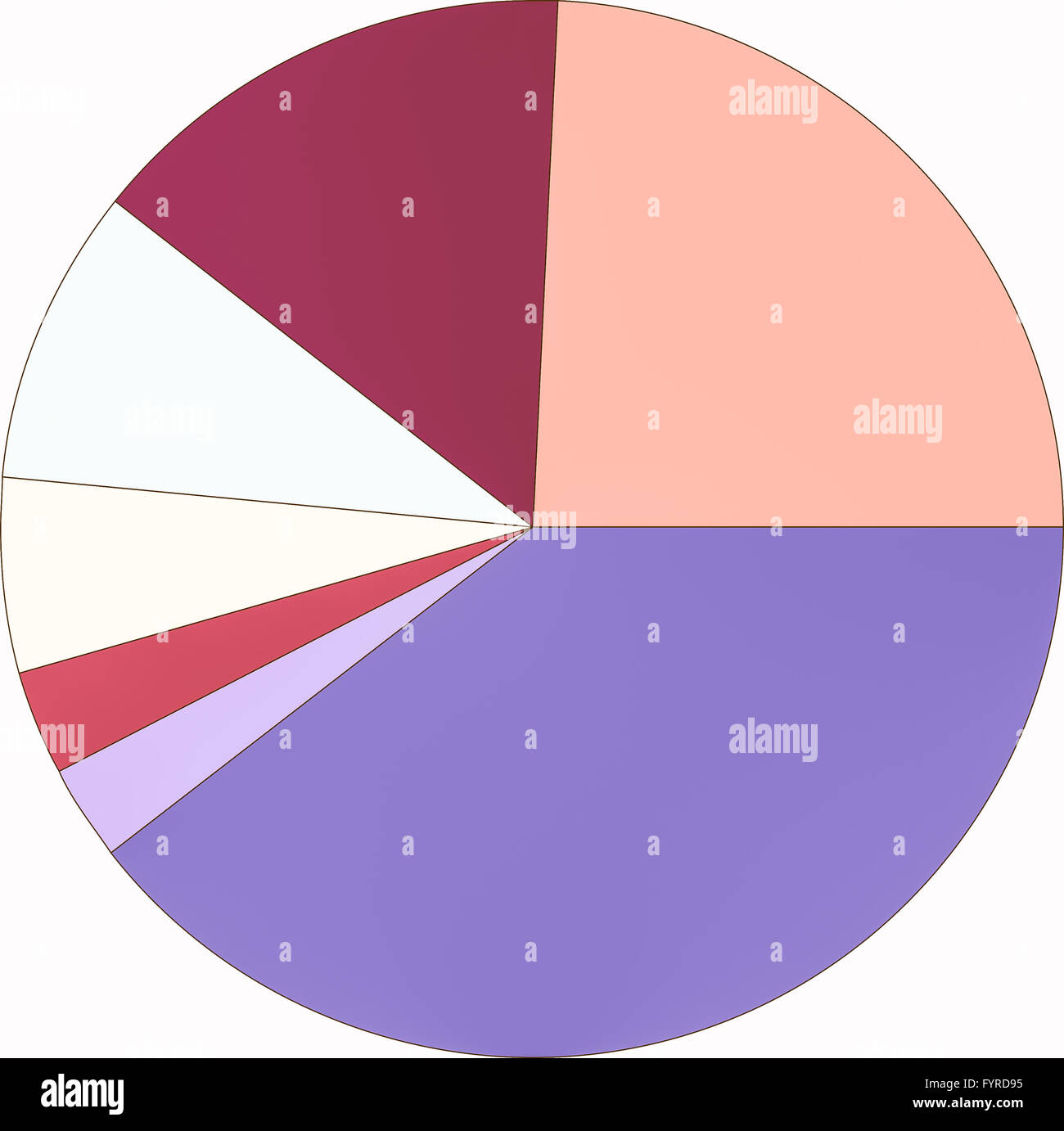 Pie chart graph illustration isolated over white Stock Photo - Alamy