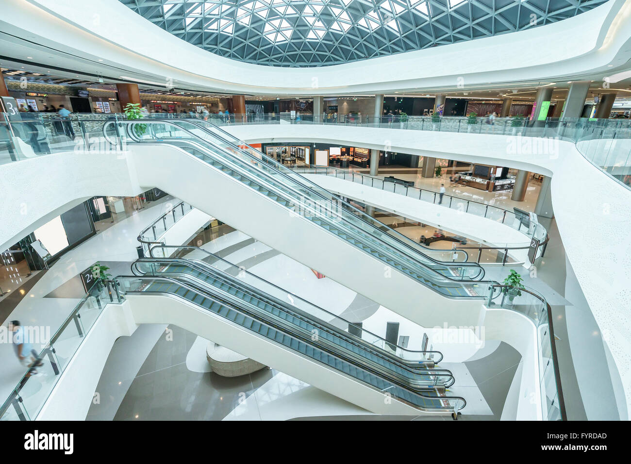 Shopping mall interior floor escalator hi-res stock photography and ...