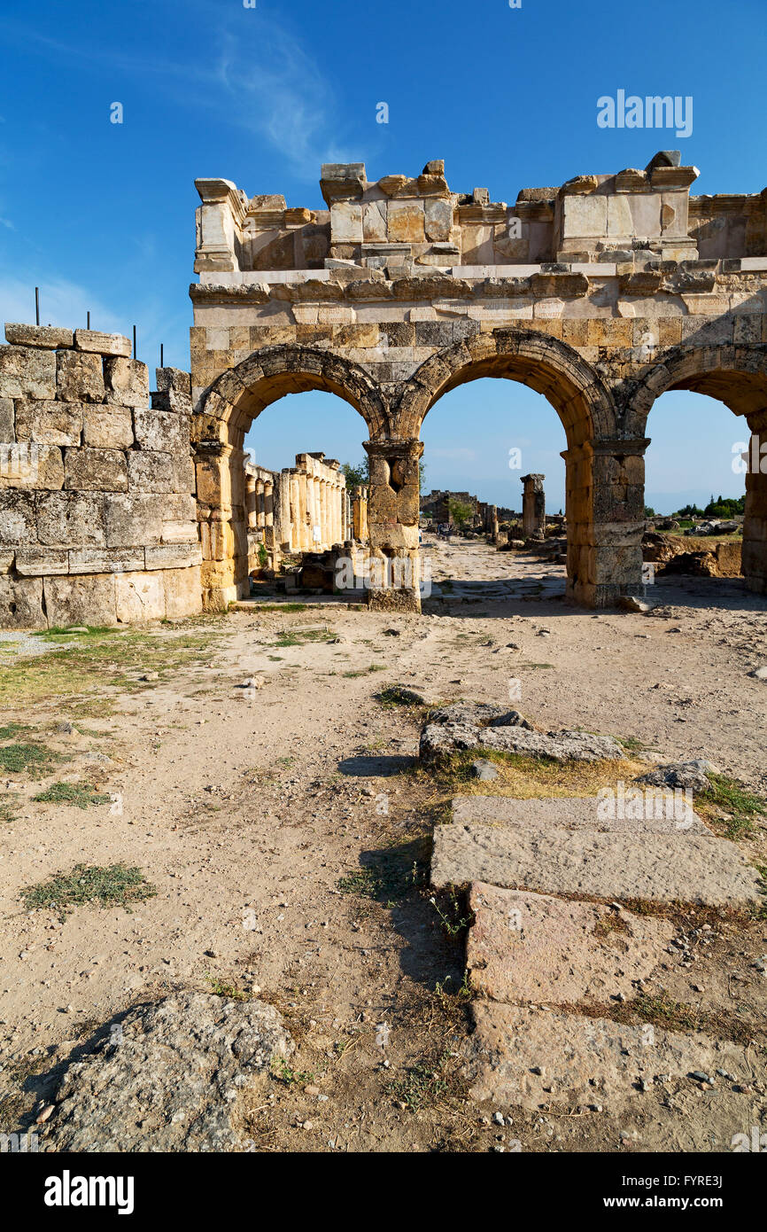 and the roman temple old construction in column Stock Photo - Alamy