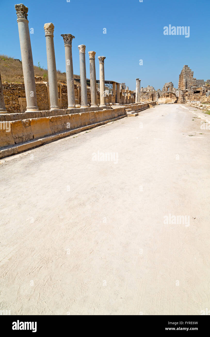 the column stone in turkey and roman temple Stock Photo - Alamy