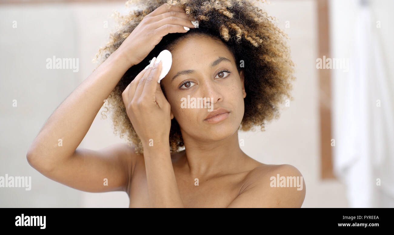 Young Woman Cleaning Skin Stock Photo - Alamy Young Woman Cleaning Skin Stock Photo - Alamy