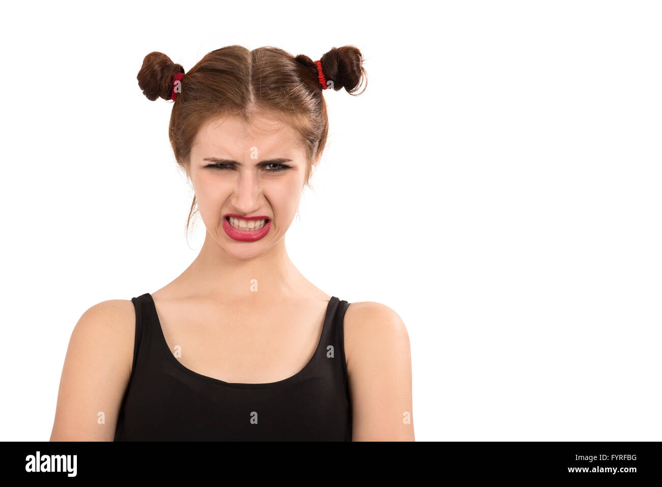 Girl making a funny grimace hi-res stock photography and images - Alamy