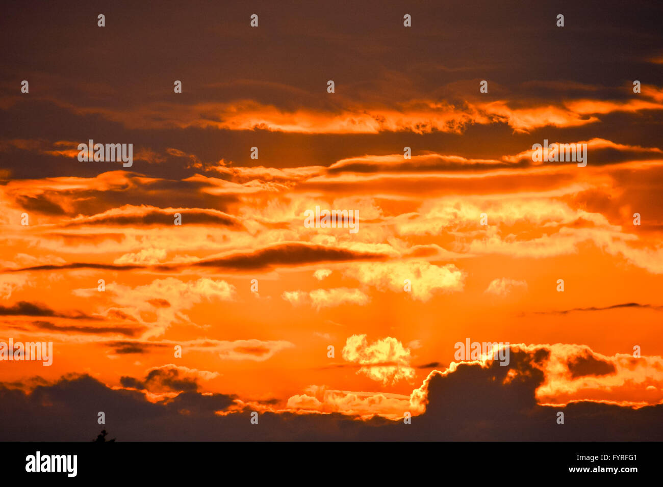 Colored Clouds at Sunset Stock Photo - Alamy