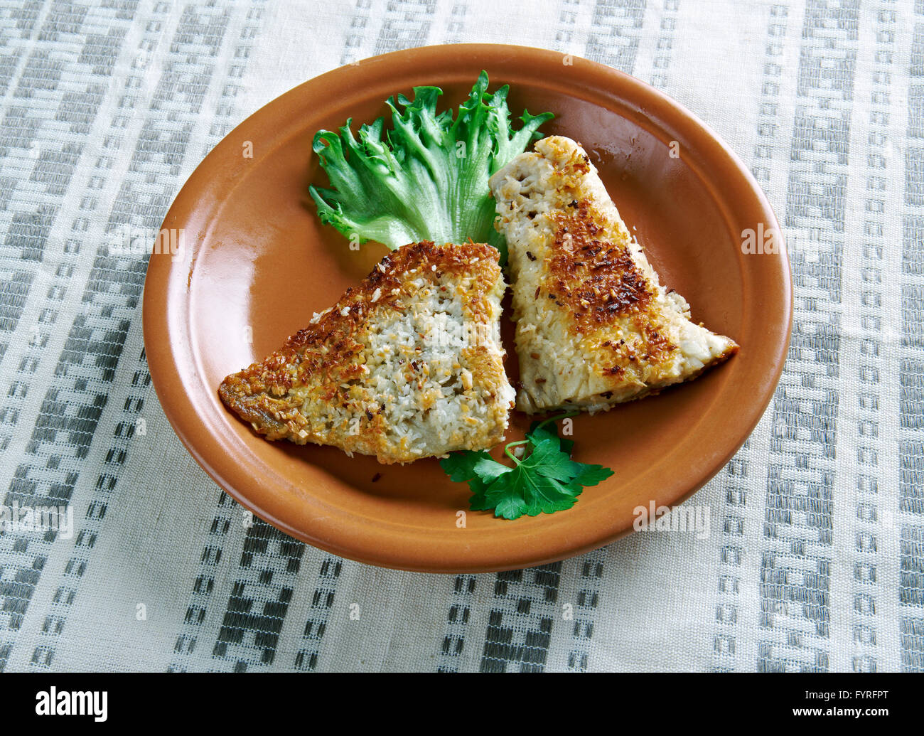 Coconut Crusted Fish Stock Photo - Alamy