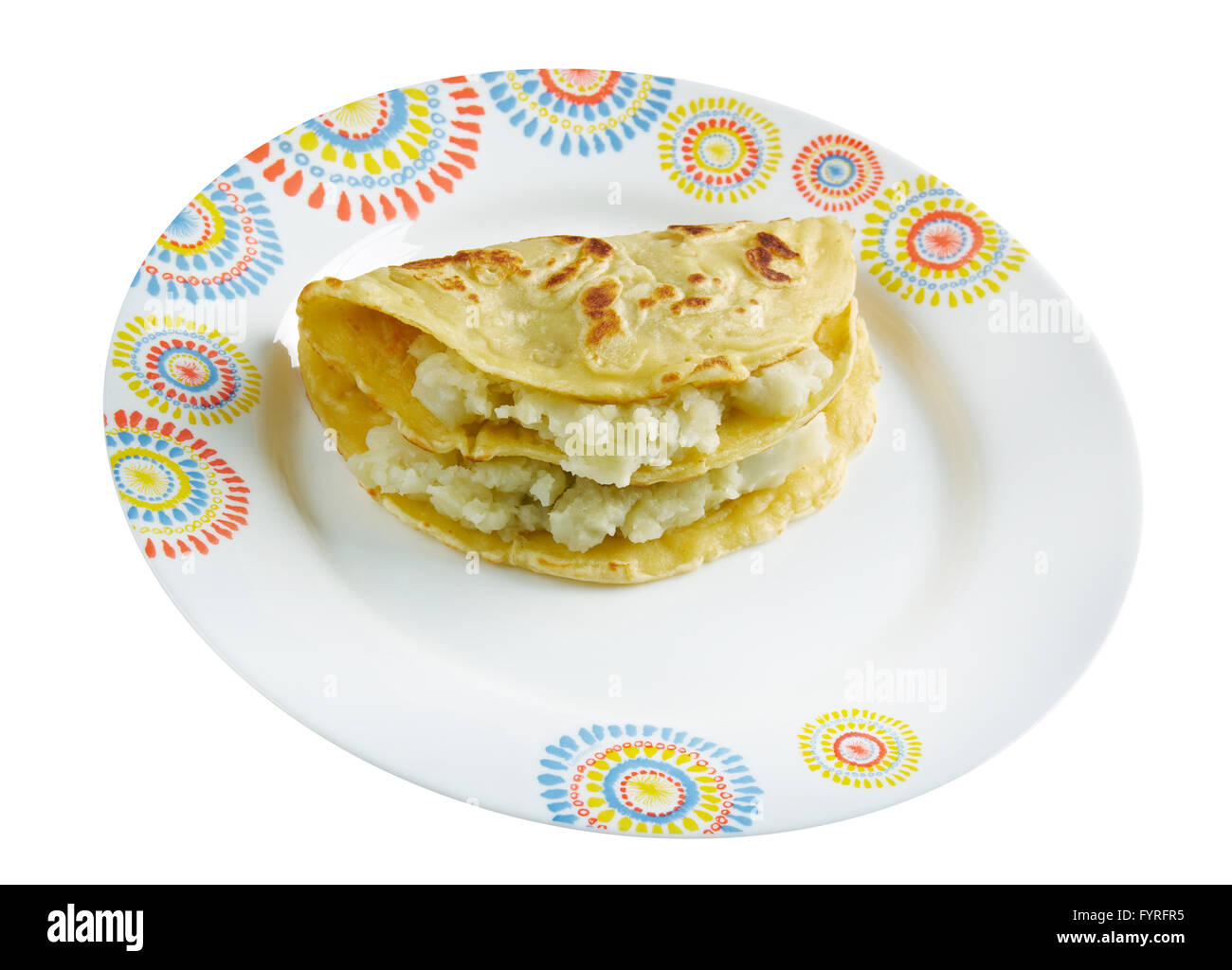 Qistibi. roasted flatbreads with potatoes Stock Photo - Alamy