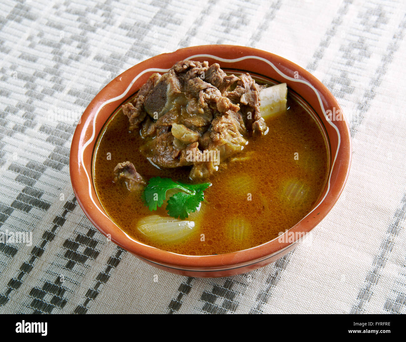 Mutton Paya Pakistani soups Stock Photo - Alamy