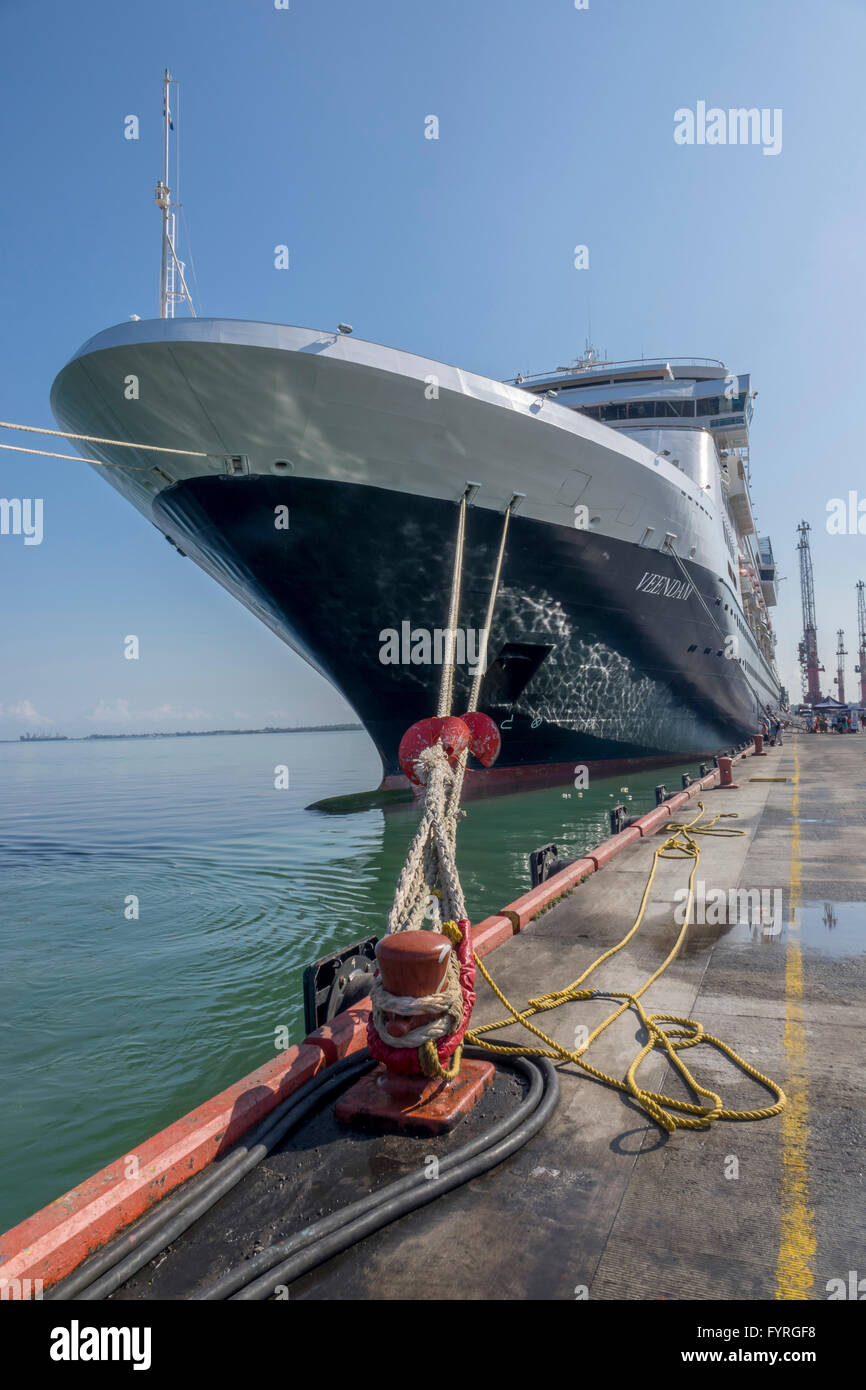 Holland America MS Veendam Cruise Ship Moored In Santo Tomas De ...