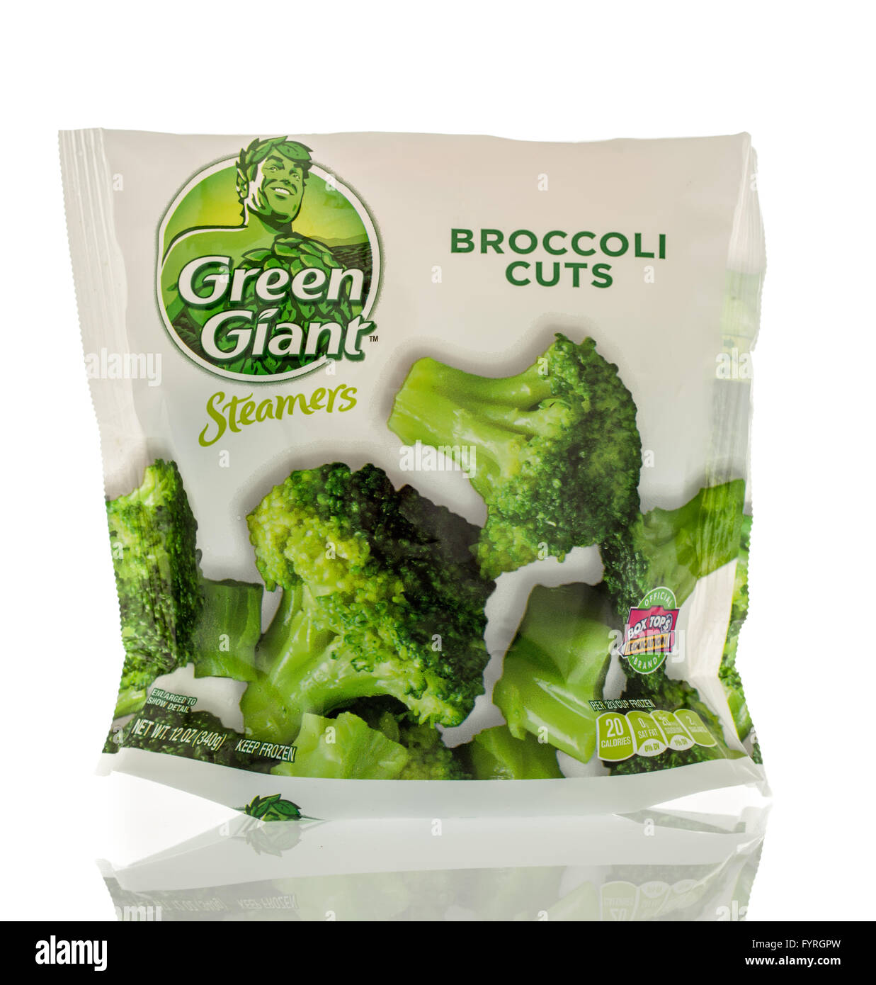 Winneconne, WI - 13 March 2016: A bag of Green Giant broccoli cuts ...