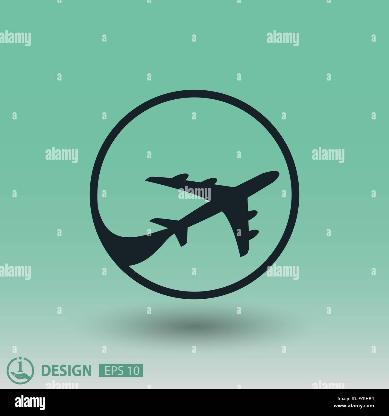 Pictograph of airplane. Vector concept illustration for design. Eps 10 ...