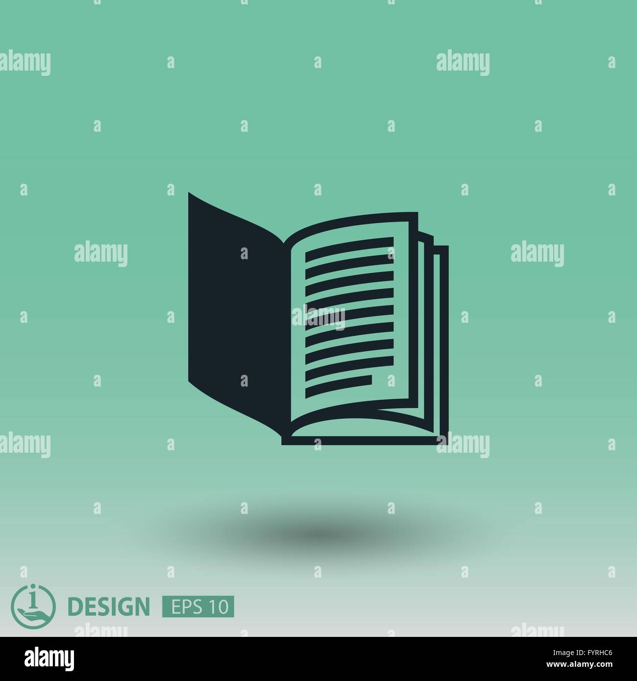 Pictograph of book. Vector concept illustration for design. Eps 10 ...