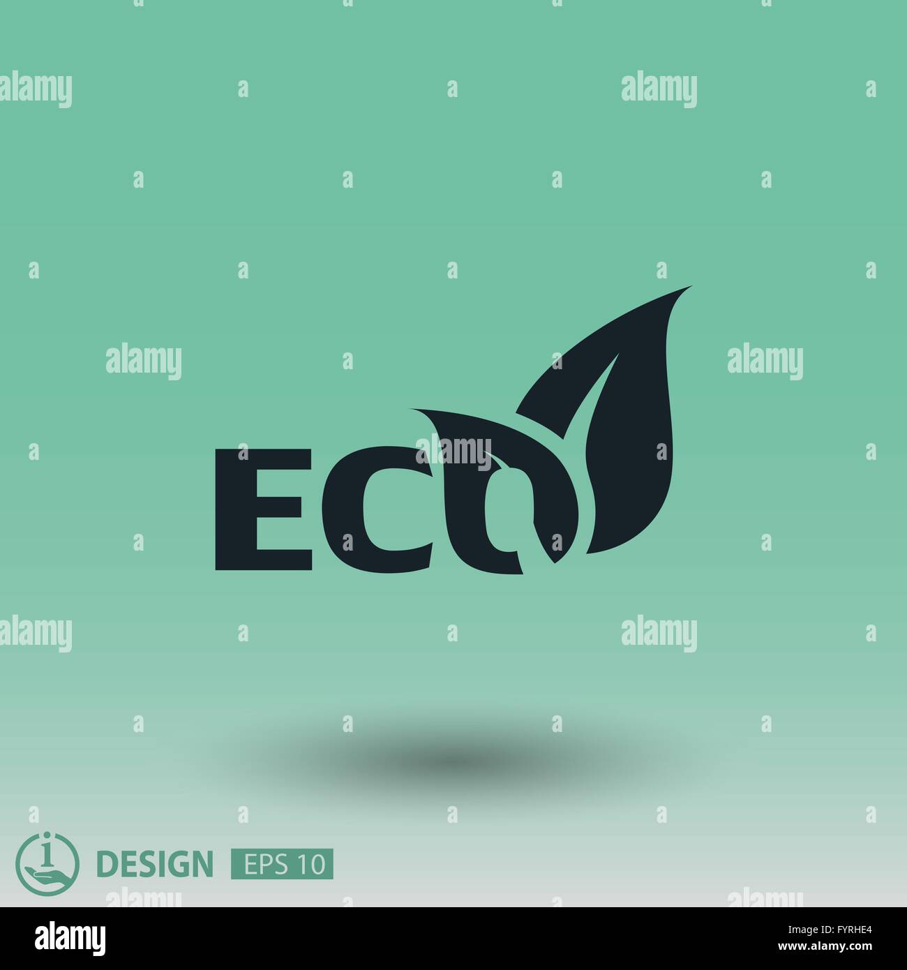 Pictograph of eco. Vector concept illustration for design. Eps 10 Stock ...