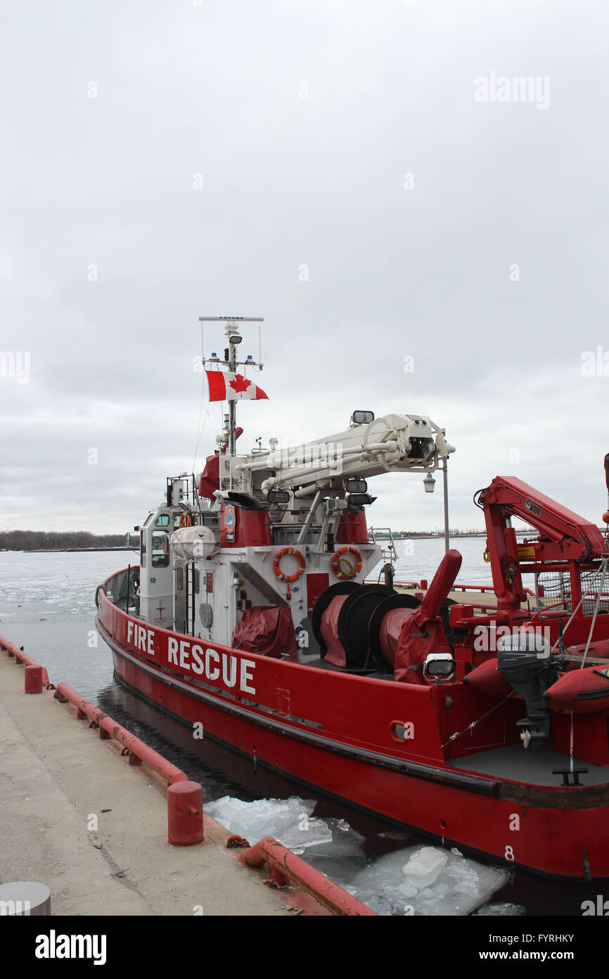 A fire rescue boat in Toronto, ON. Canada Stock Photo - Alamy