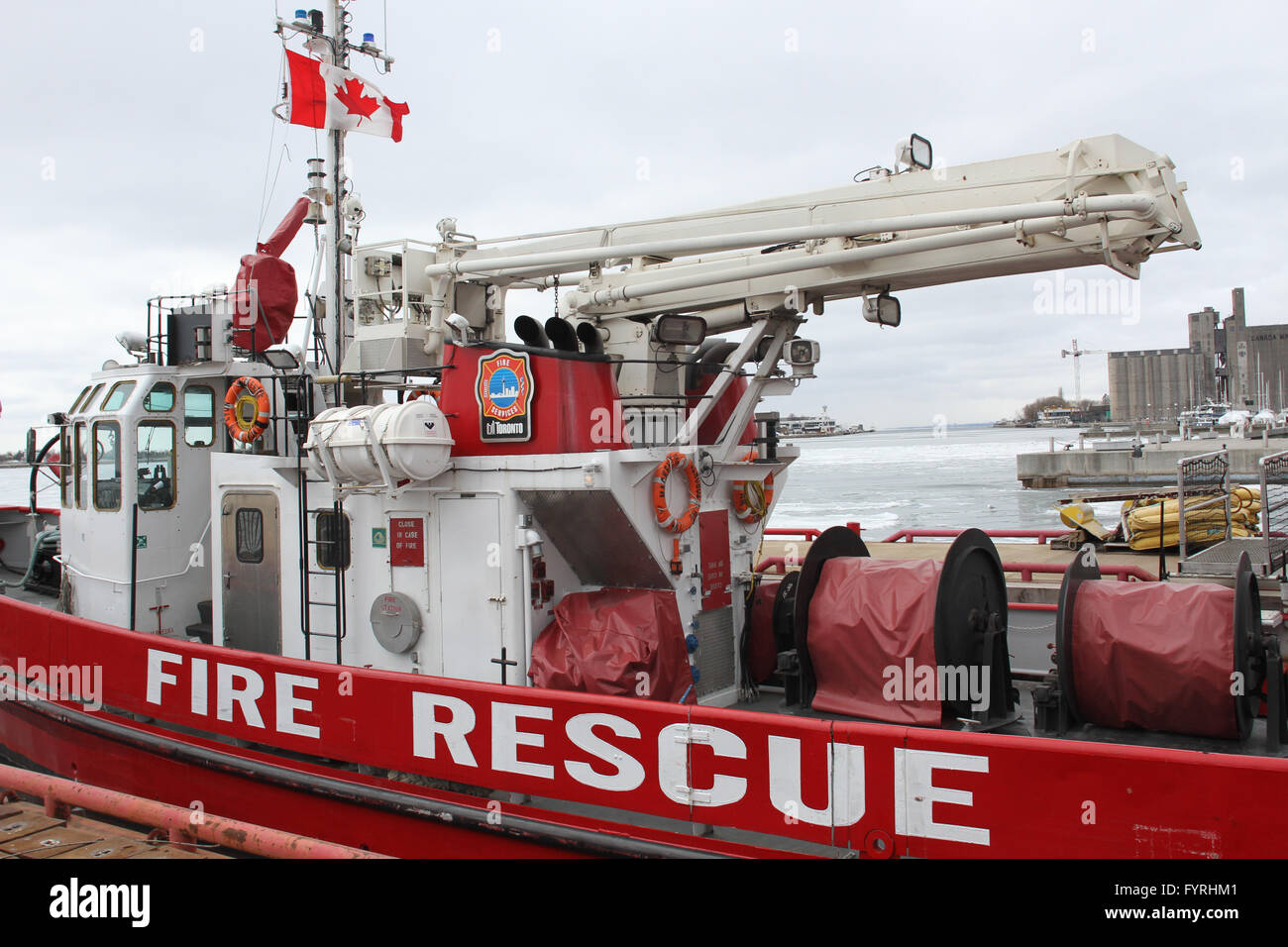 A fire rescue boat in Toronto, ON. Canada Stock Photo - Alamy