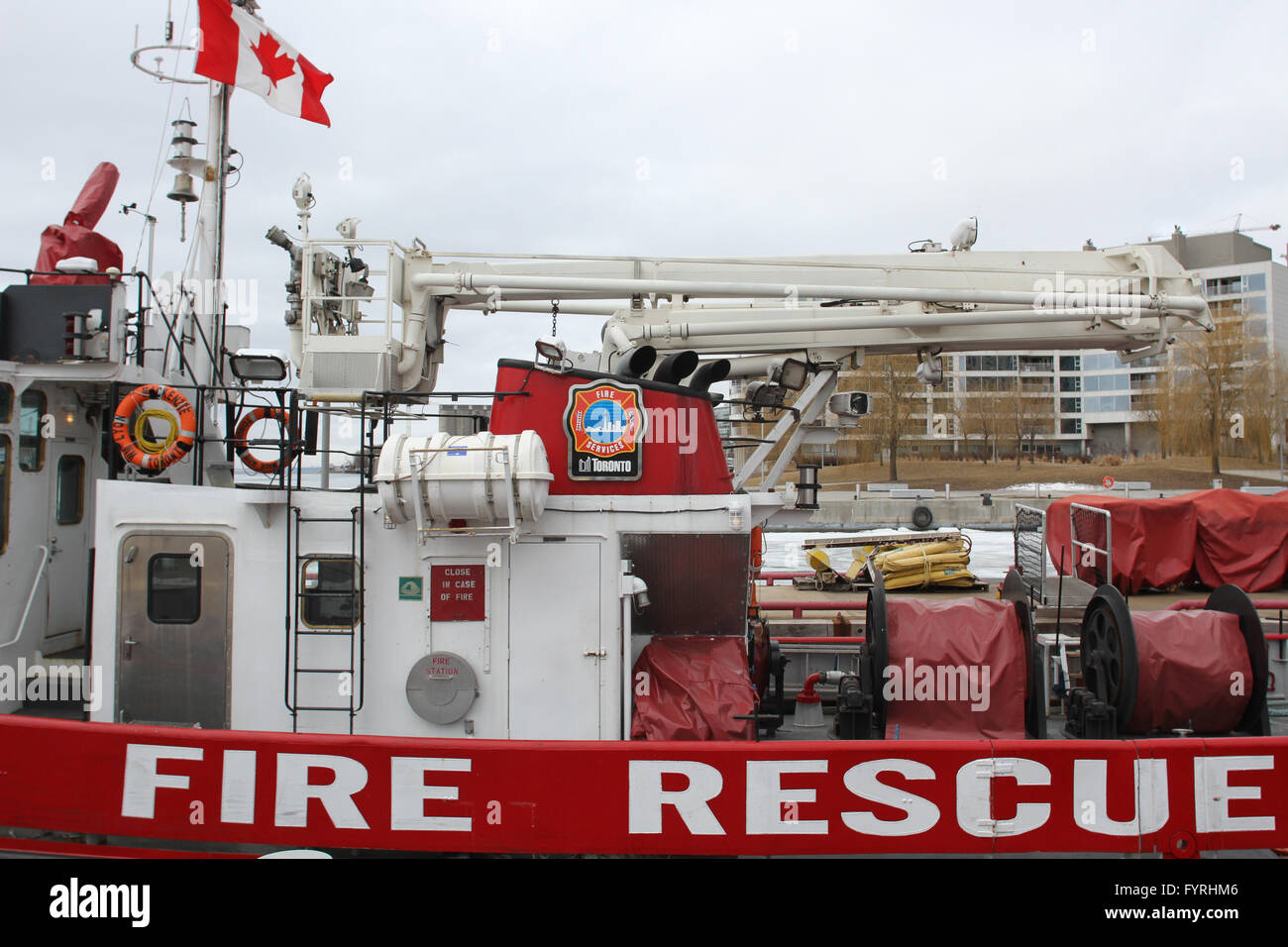 A fire rescue boat in Toronto, ON. Canada Stock Photo - Alamy