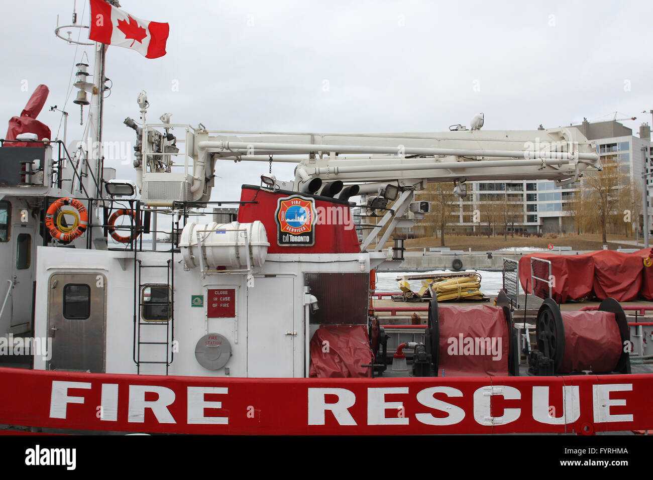 A fire rescue boat in Toronto, ON. Canada Stock Photo - Alamy