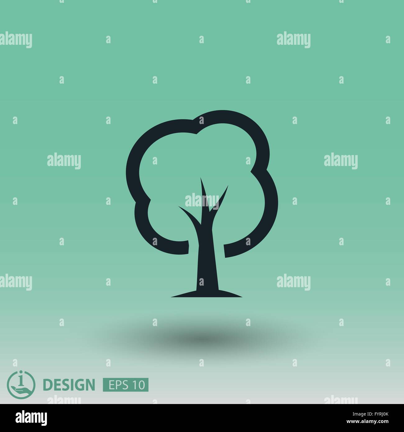 Pictograph of tree. Vector concept illustration for design. Eps 10 ...
