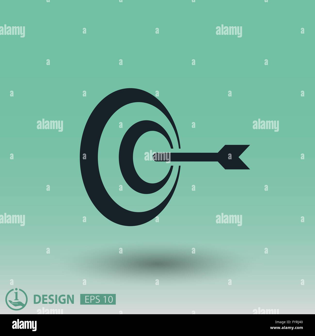 Pictograph of target. Vector concept illustration for design. Eps 10 ...