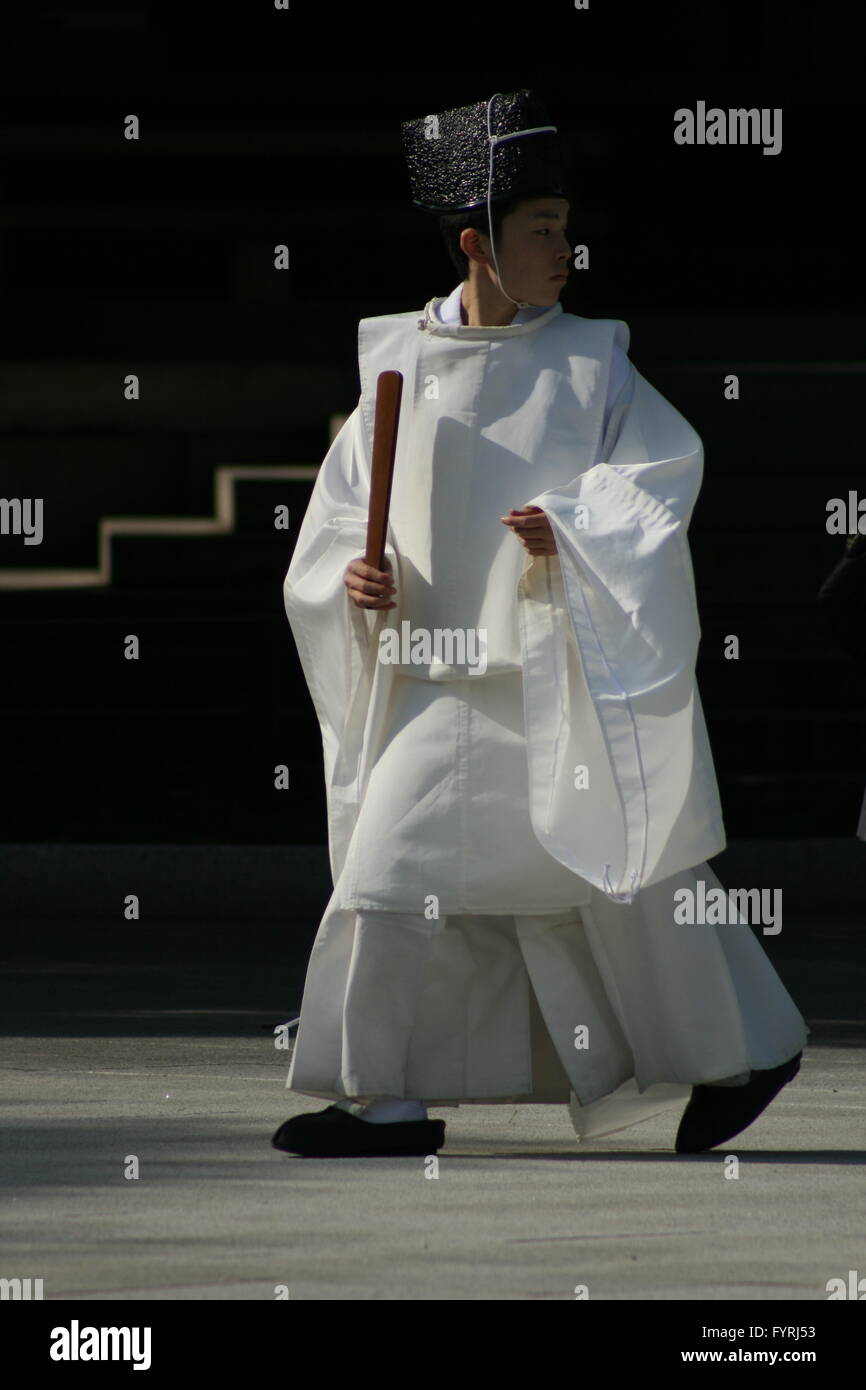 Shinto priest in Japan Stock Photo - Alamy