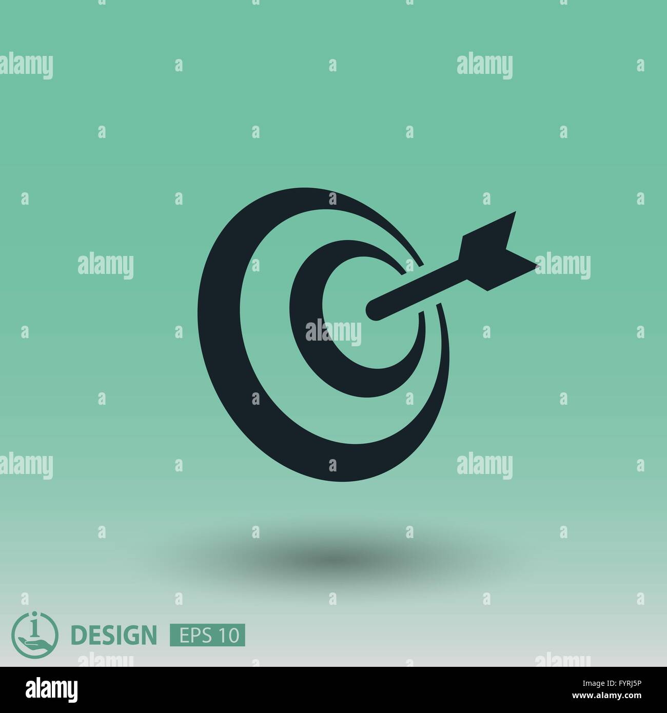 Pictograph of target. Vector concept illustration for design. Eps 10 ...