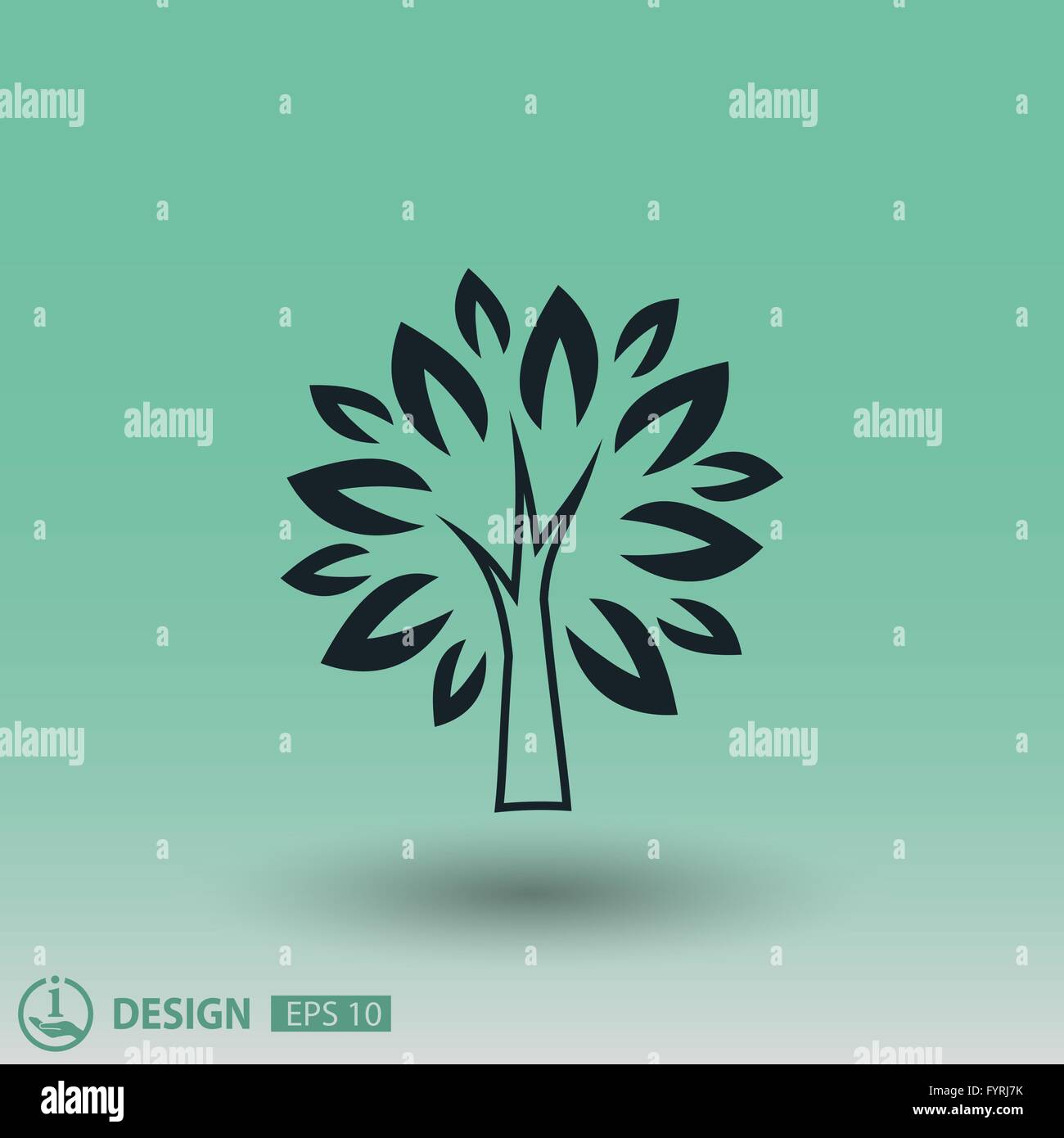 Pictograph of tree. Vector concept illustration for design. Eps 10 ...