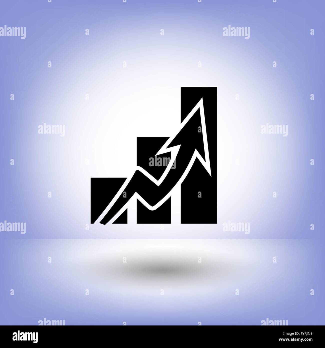 Pictograph of graph. Vector concept illustration for design. Eps 10 ...