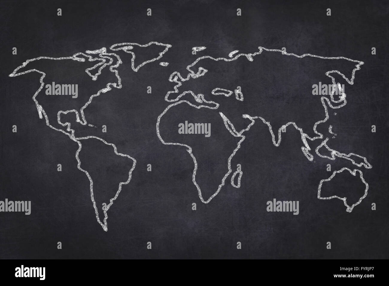 World map drawing hi-res stock photography and images - Alamy