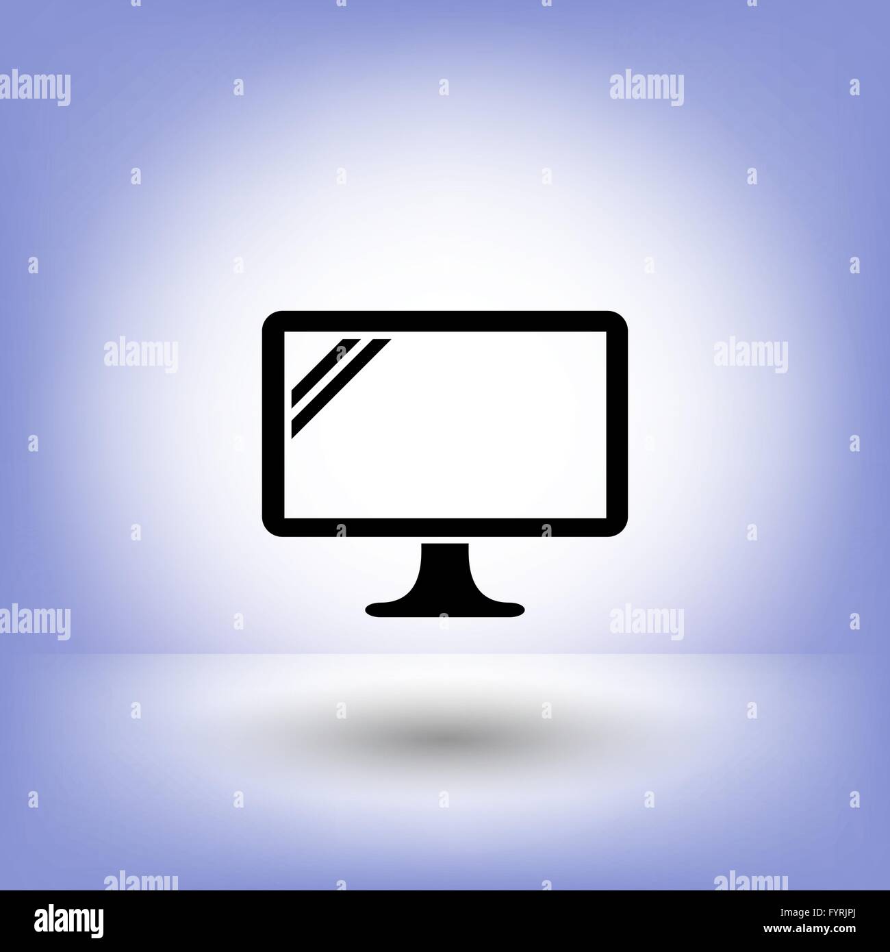 Pictograph of computer. Vector concept illustration for design. Eps 10 ...