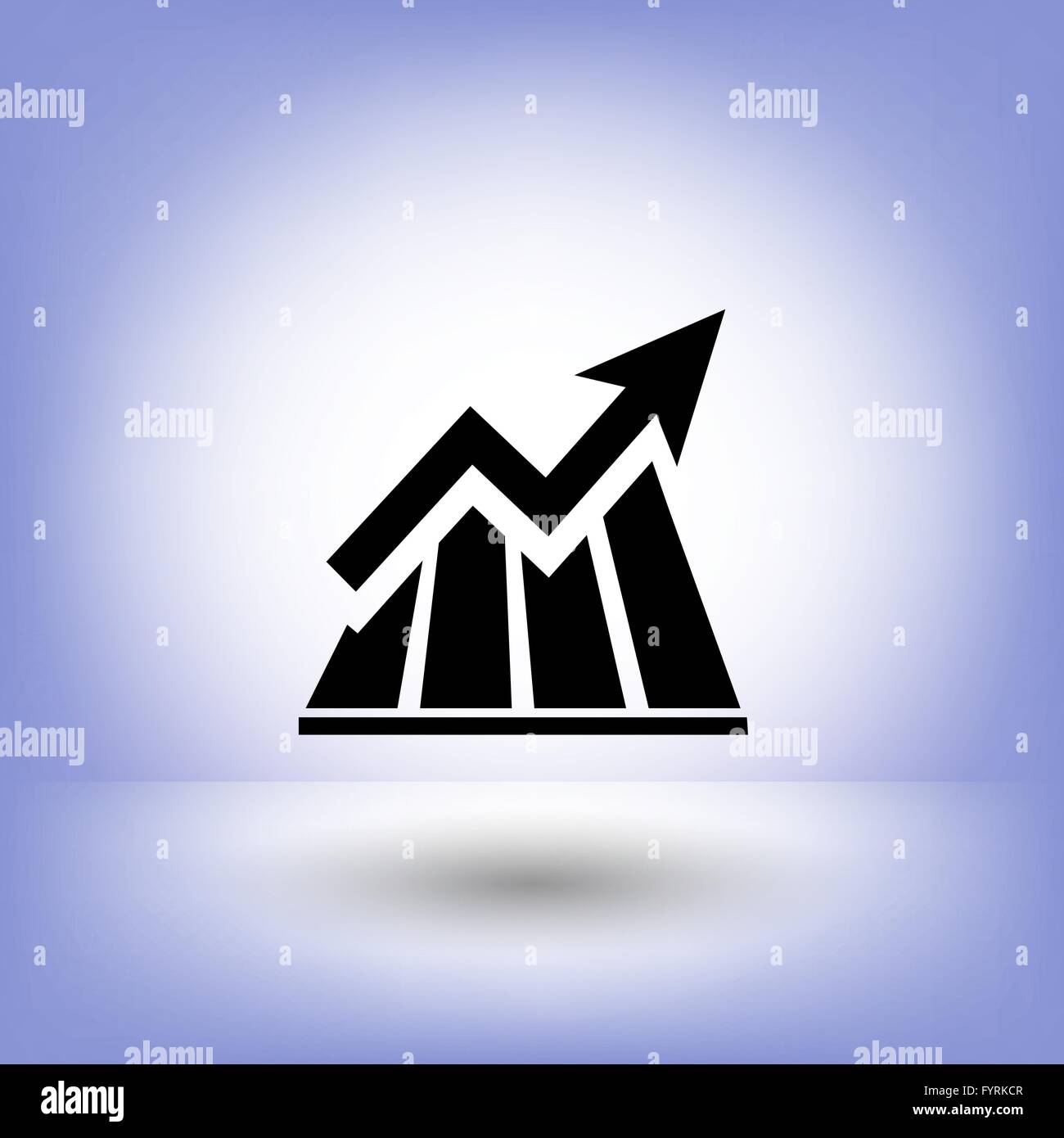 Pictograph of graph. Vector concept illustration for design. Eps 10 ...