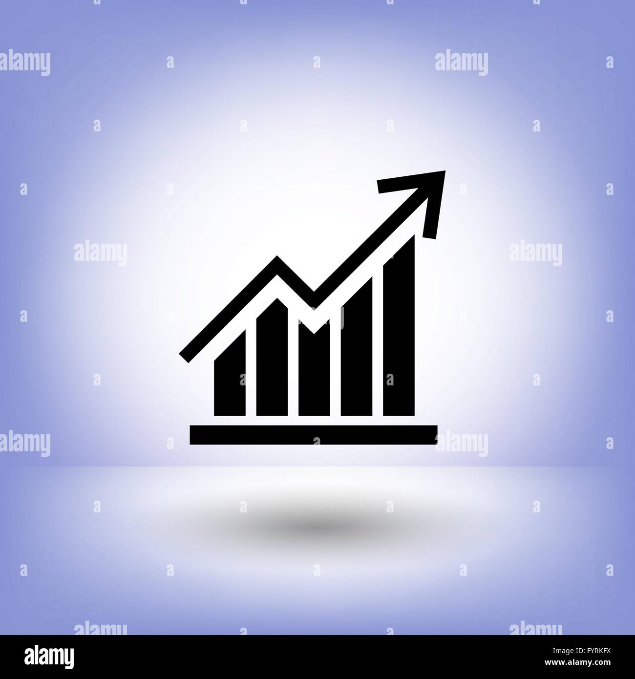 Pictograph of graph. Vector concept illustration for design. Eps 10 ...