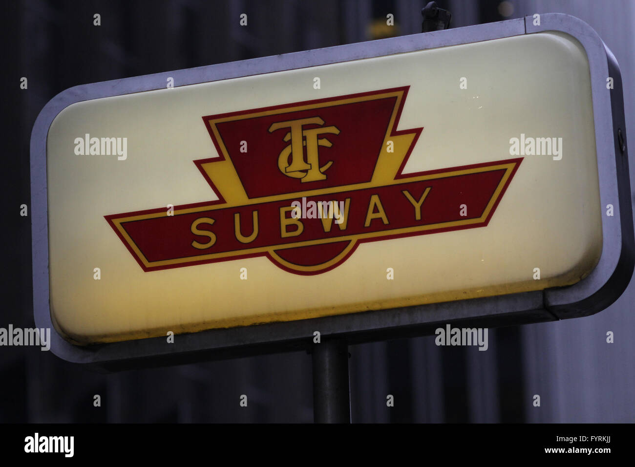 The Toronto Subway sign Stock Photo - Alamy
