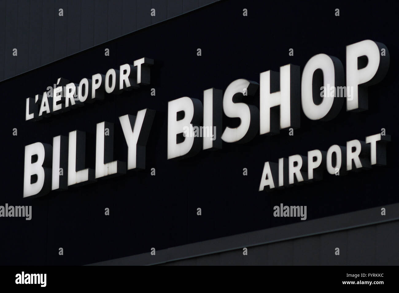 Billy Bishop Airport sign, in Toronto, Ontario Stock Photo - Alamy