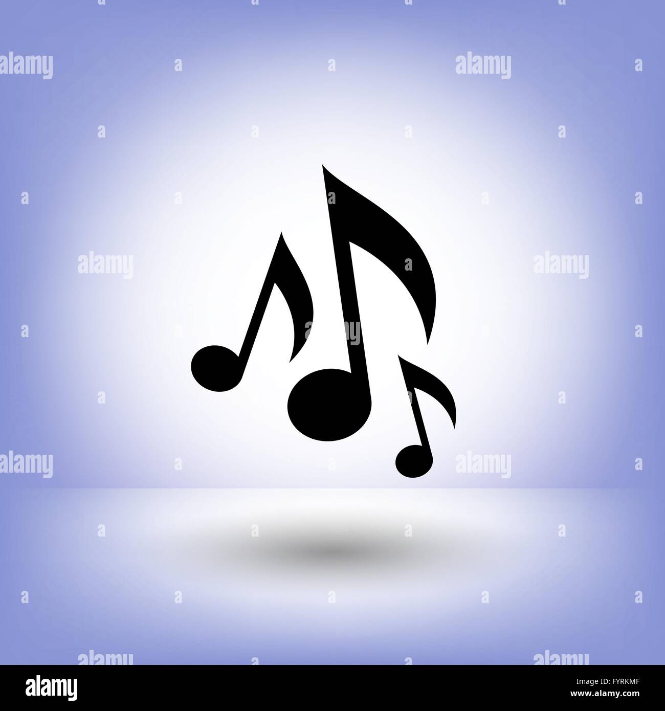 Pictograph of music note. Vector concept illustration for design. Eps ...