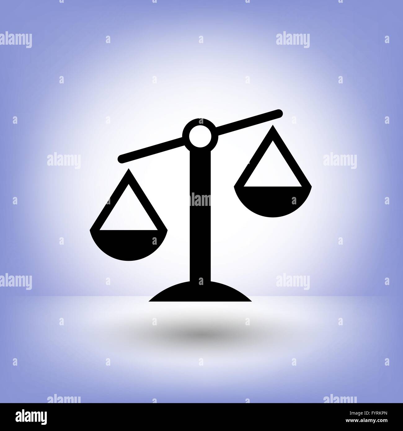 Pictograph of justice scales. Vector concept illustration for design ...