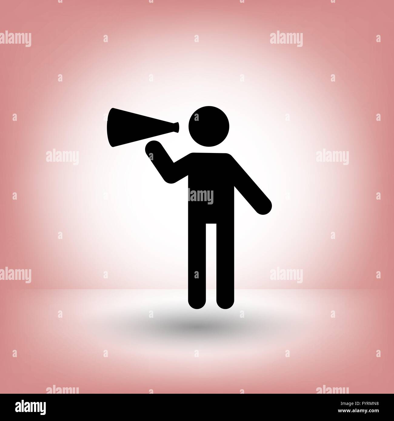 Pictograph of advertising. Vector concept illustration for design. Eps ...