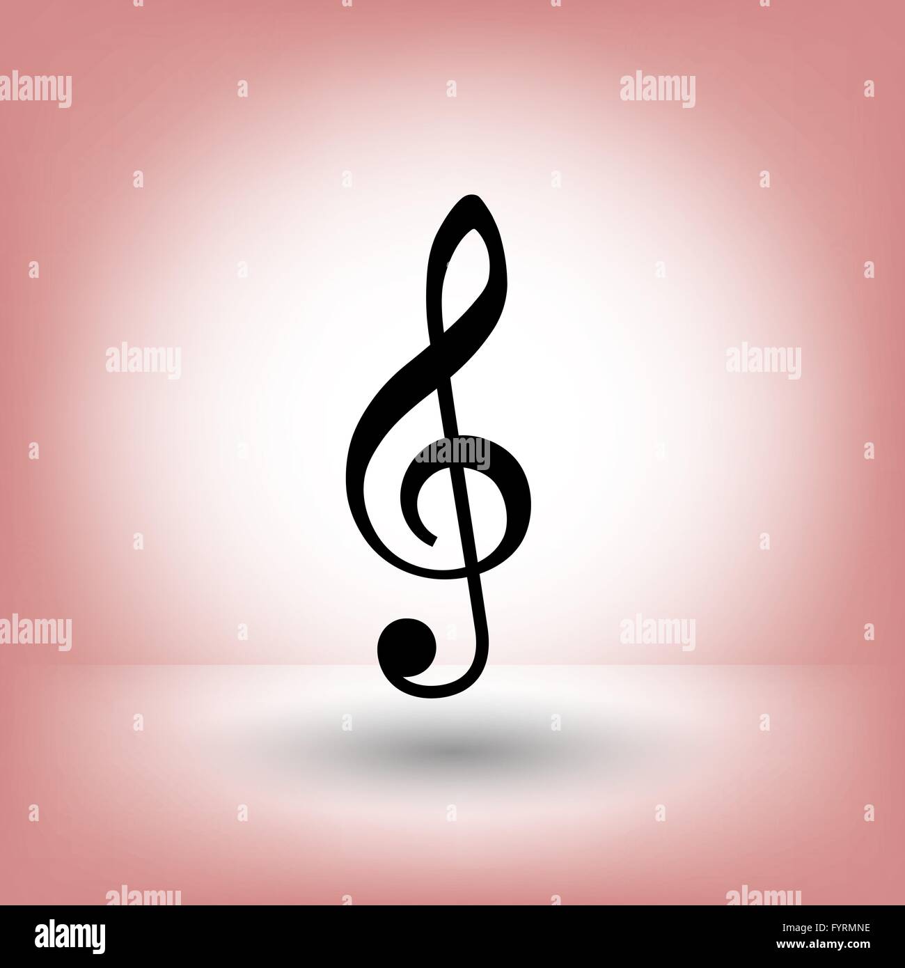 Pictograph of music key. Vector concept illustration for design. Eps 10 ...