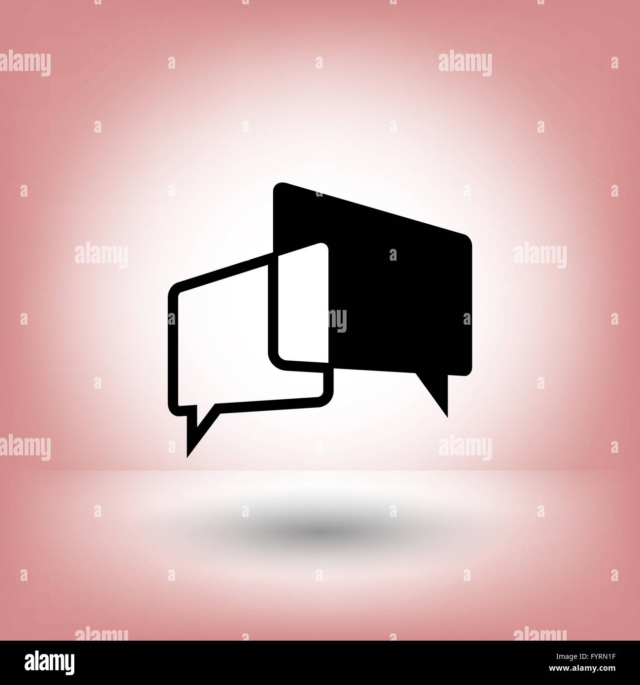 Pictograph of message or chat. Vector concept illustration for design ...