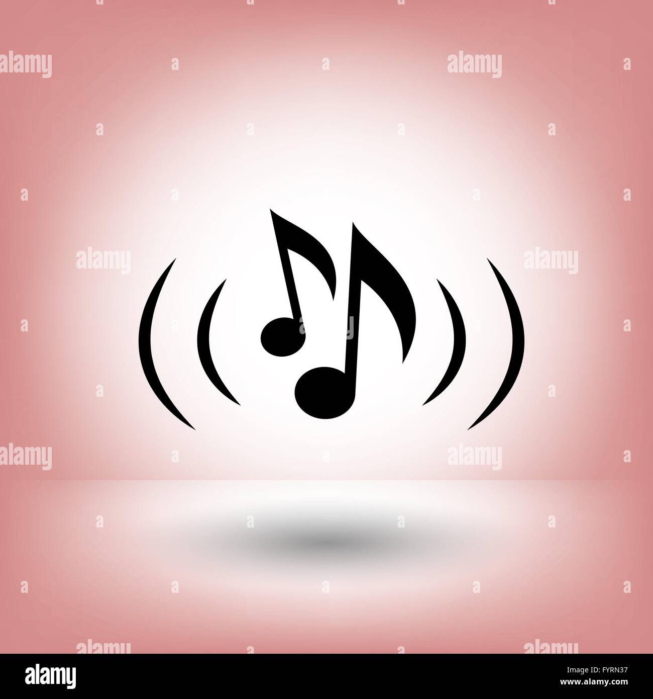 Pictograph of music note. Vector concept illustration for design. Eps ...