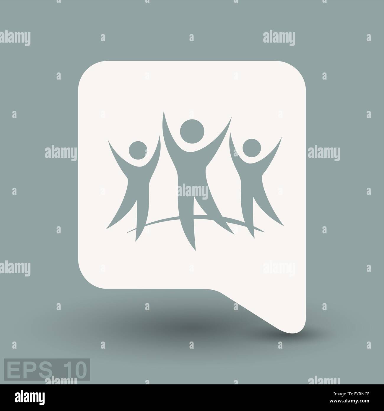 Pictograph of success team. Vector concept illustration for design. Eps ...