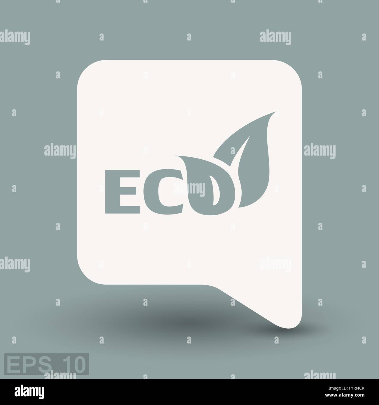 Pictograph of eco. Vector concept illustration for design. Eps 10 Stock ...