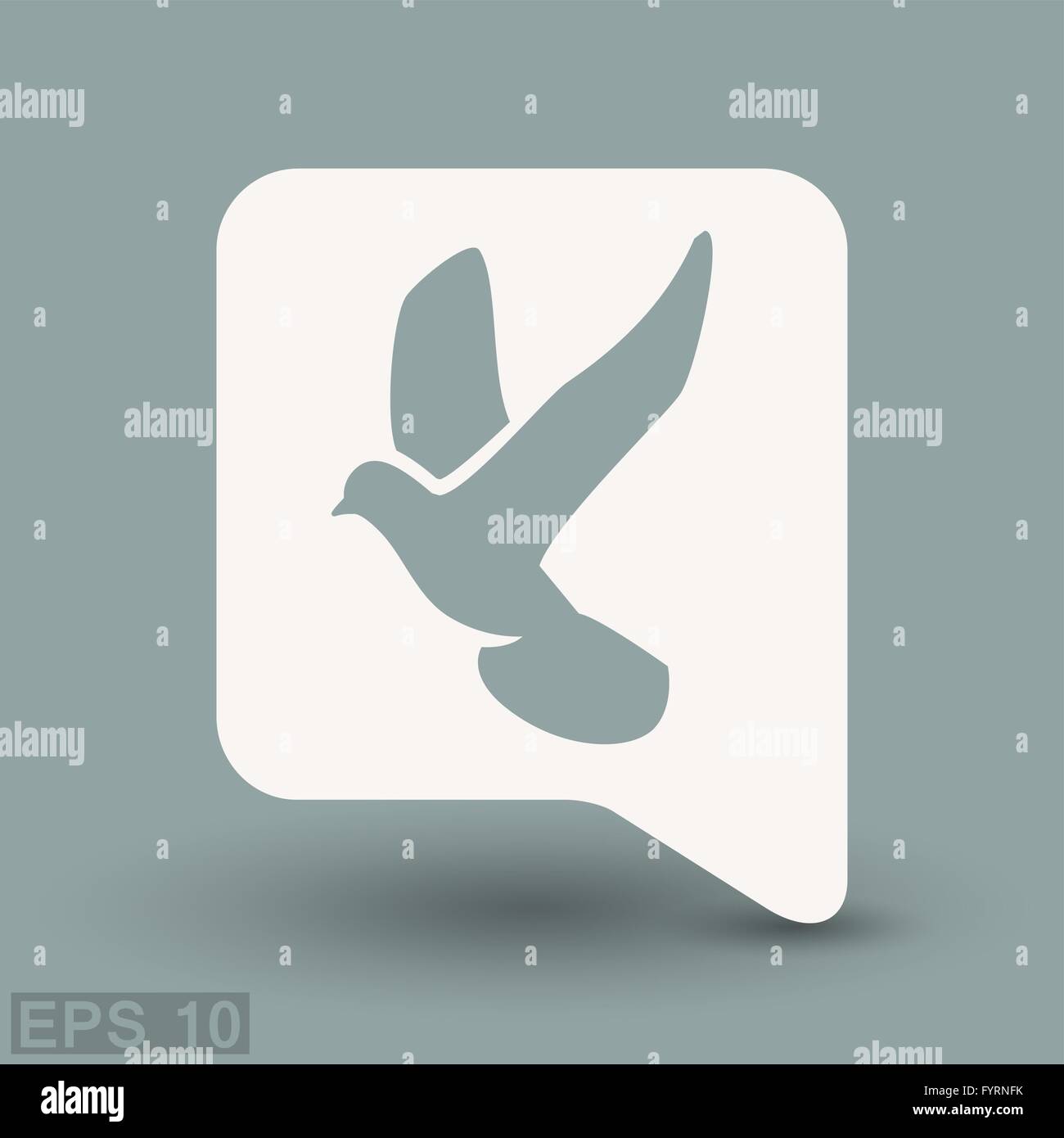 Pictograph of bird. Vector concept illustration for design. Eps 10 ...