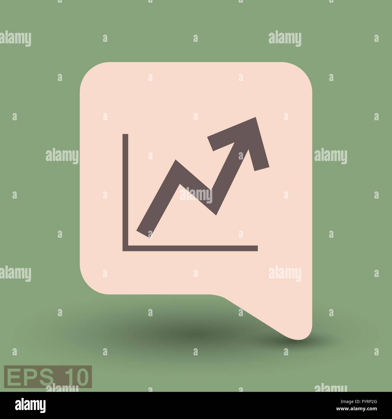 Pictograph of graph. Vector concept illustration for design. Eps 10 ...