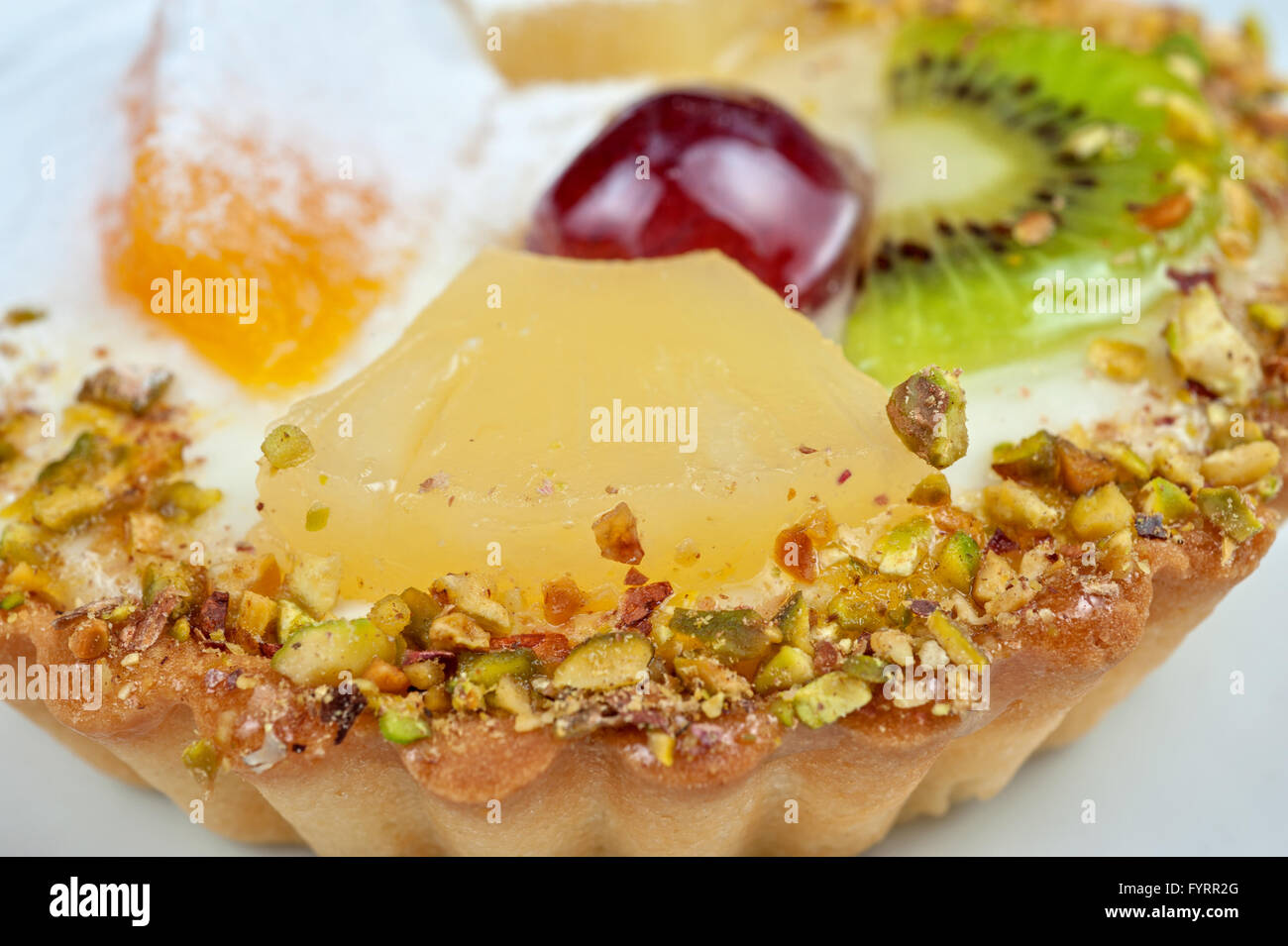 sweet cakes with fruits Stock Photo - Alamy