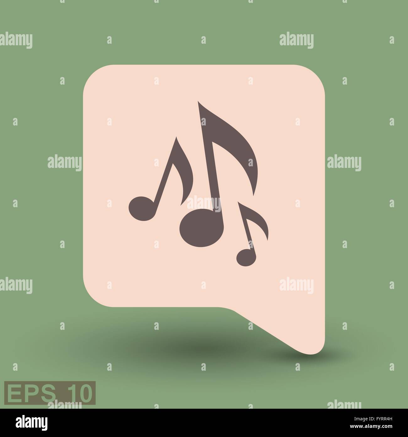 Pictograph of music note. Vector concept illustration for design. Eps ...