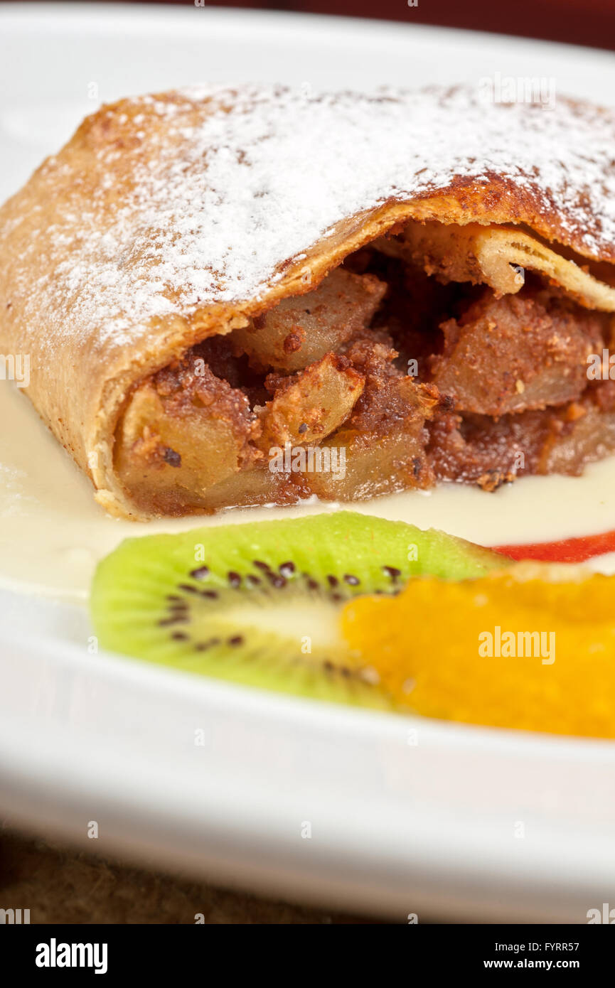 Homemade apple strudel apfelstrudel hi-res stock photography and images ...
