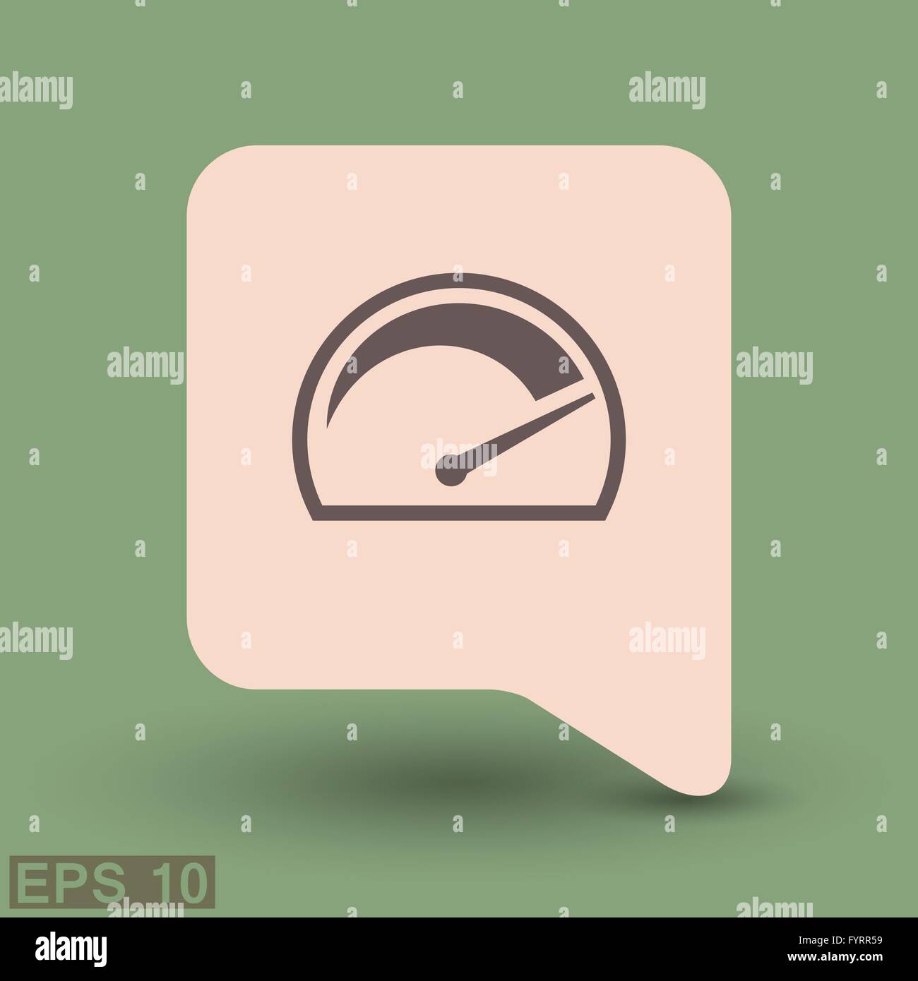 Pictograph of speedometer. Vector concept illustration for design. Eps ...