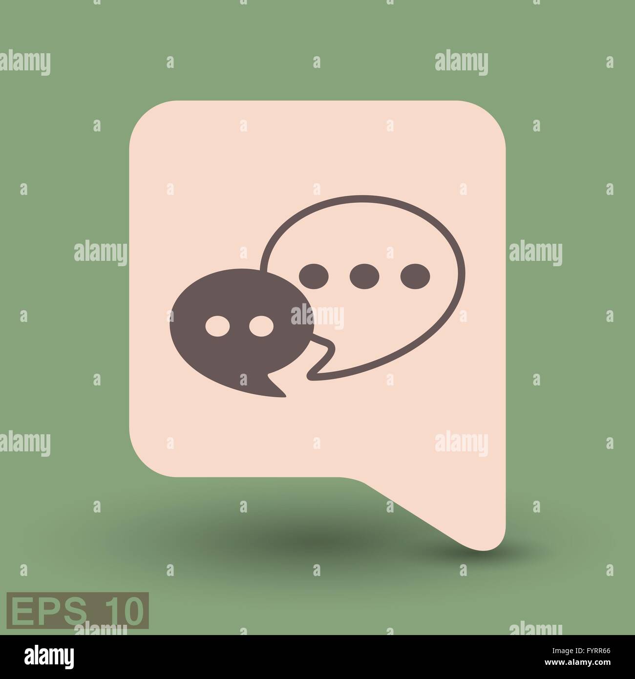 Pictograph of message or chat. Vector concept illustration for design ...