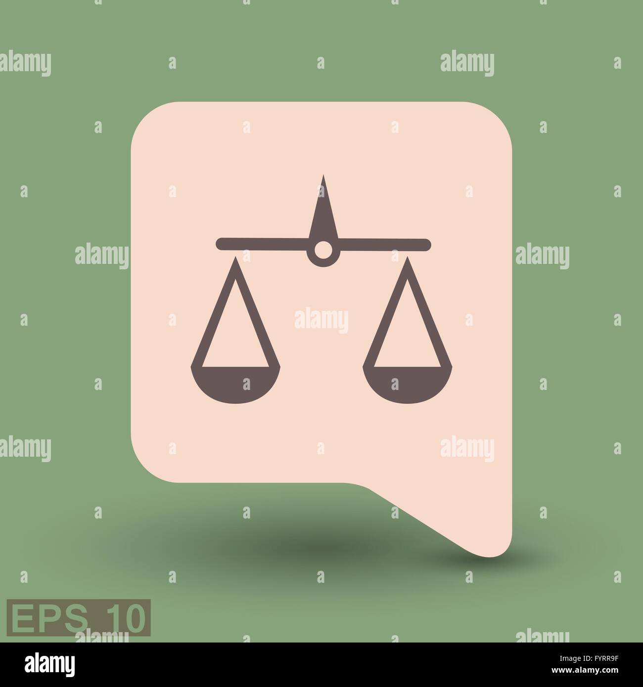 Pictograph of justice scales. Vector concept illustration for design ...