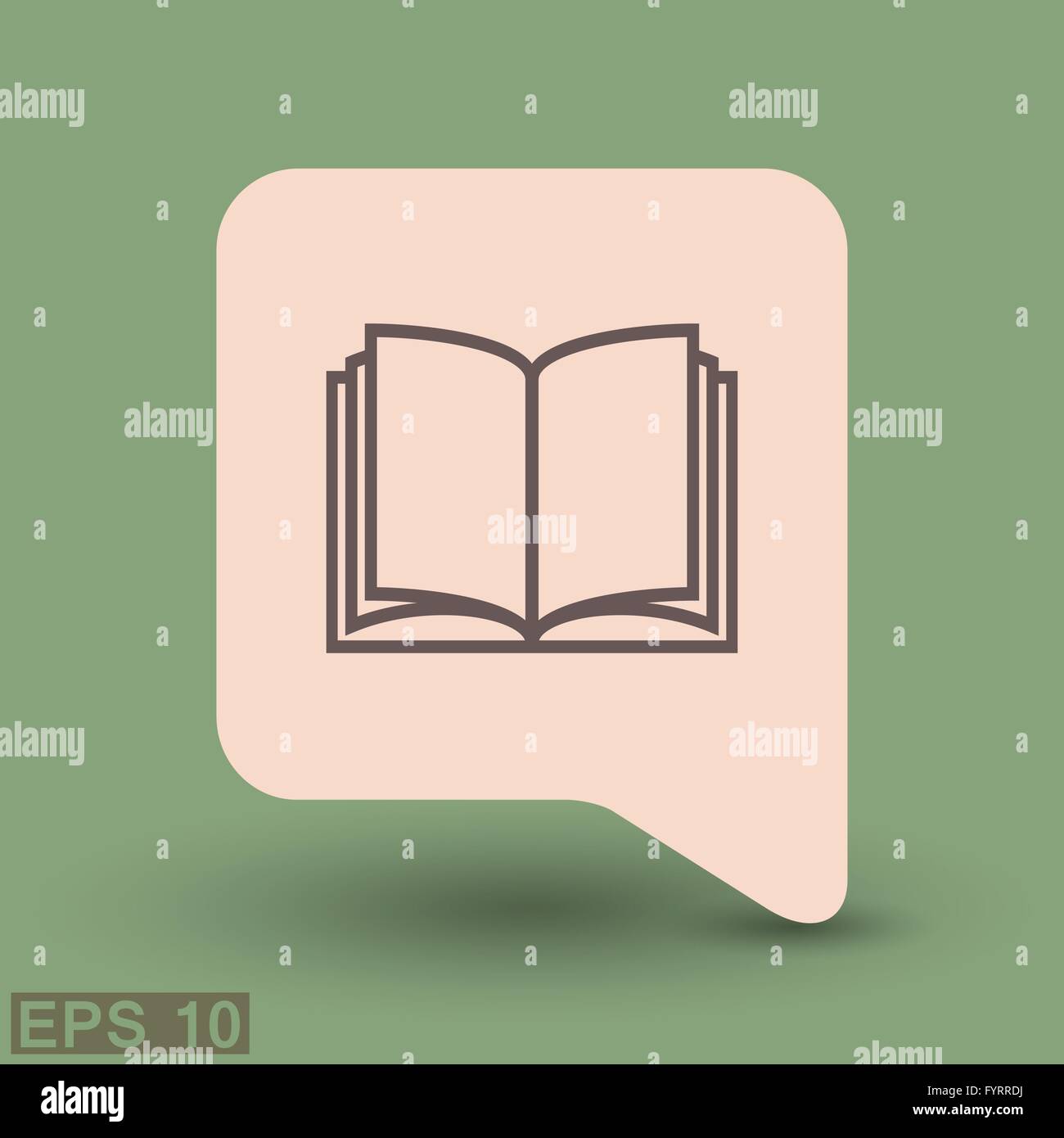 Pictograph of book. Vector concept illustration for design. Eps 10 ...