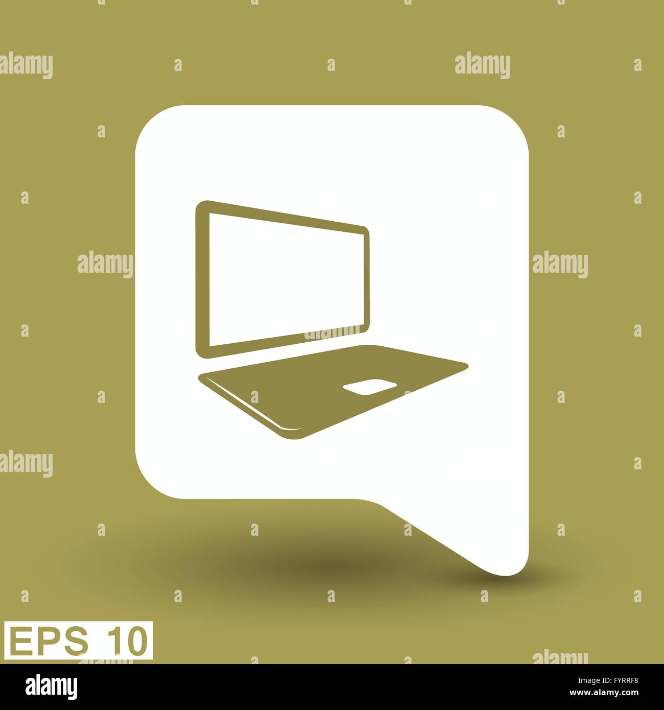 Pictograph of computer. Vector concept illustration for design. Eps 10 ...